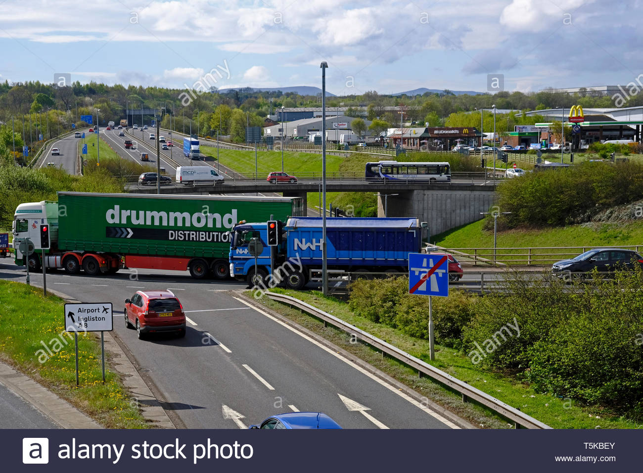 Motorway slip road hi-res stock photography and images - Alamy