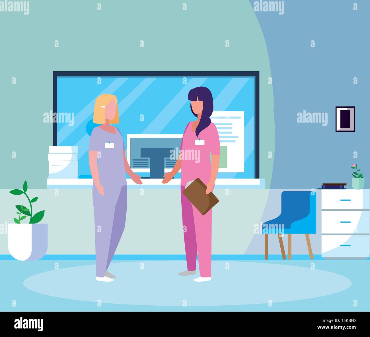 Doctor girls women Stock Vector Images - Alamy