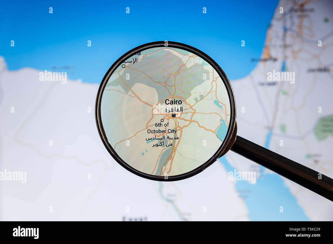 Cairo, Egypt. Political map. City visualization illustrative concept on ...