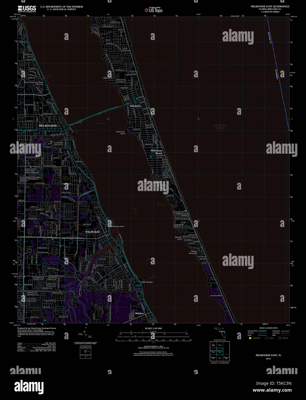 Map of melbourne florida hi-res stock photography and images - Alamy