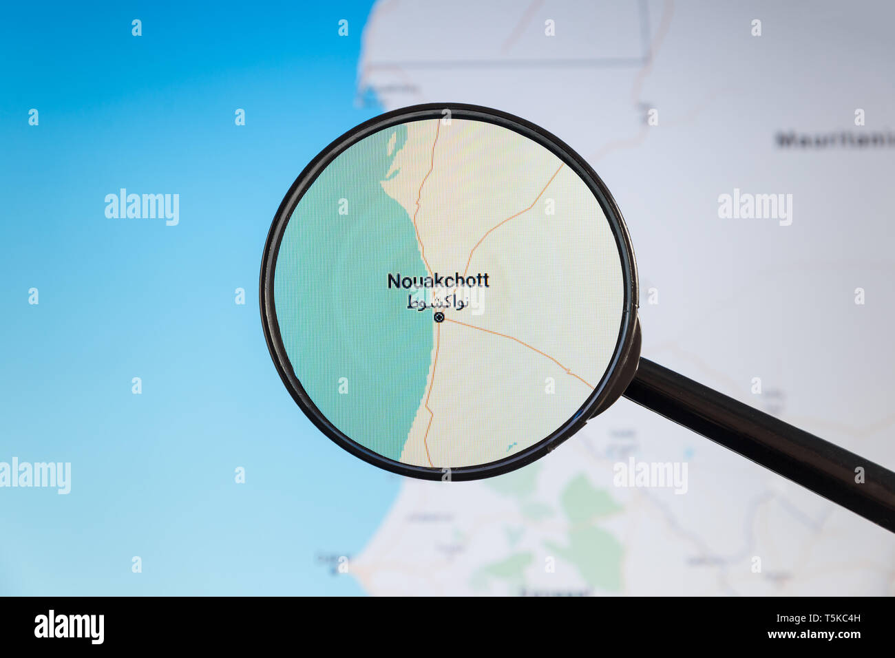 Nouakchott, Mauritania. Political map. City visualization illustrative ...