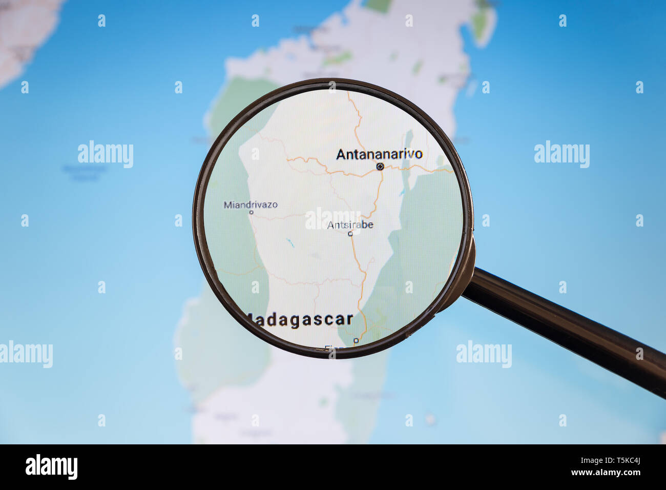 Antananarivo, Madagascar. Political map. City visualization ...