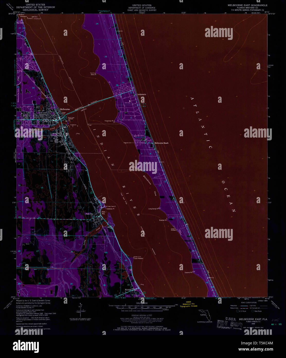 Map of melbourne florida hi-res stock photography and images - Alamy
