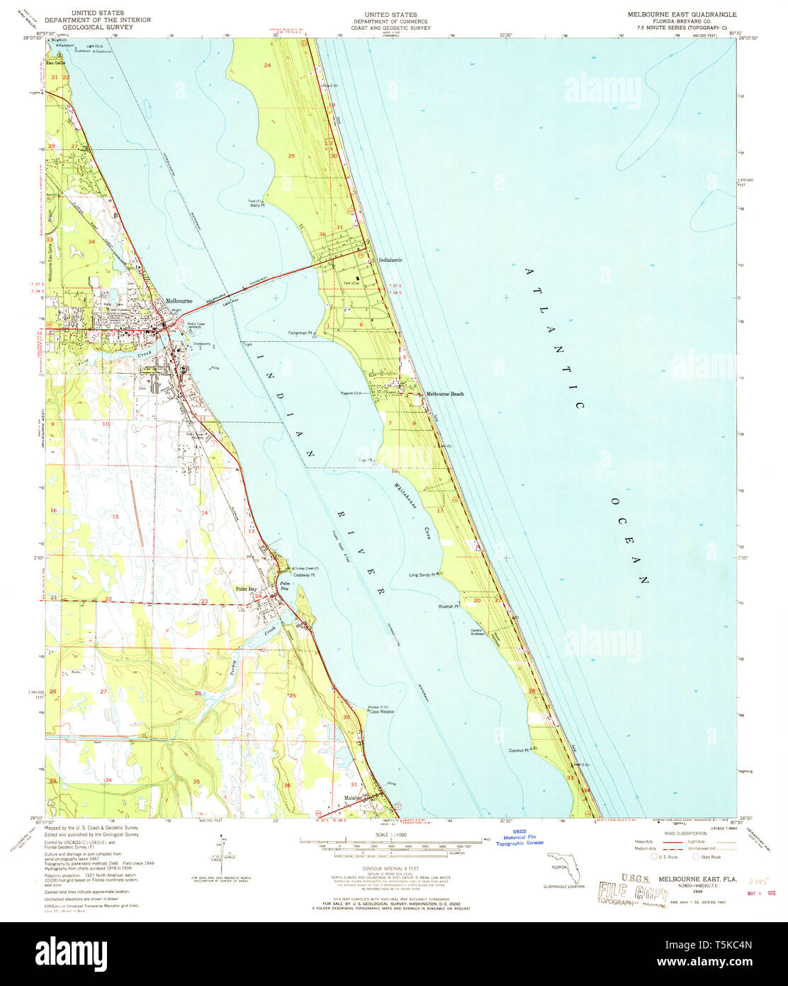 Florida map melbourne hi-res stock photography and images - Alamy