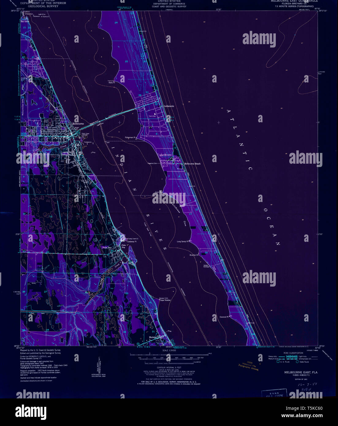 Map of melbourne florida hi-res stock photography and images - Alamy