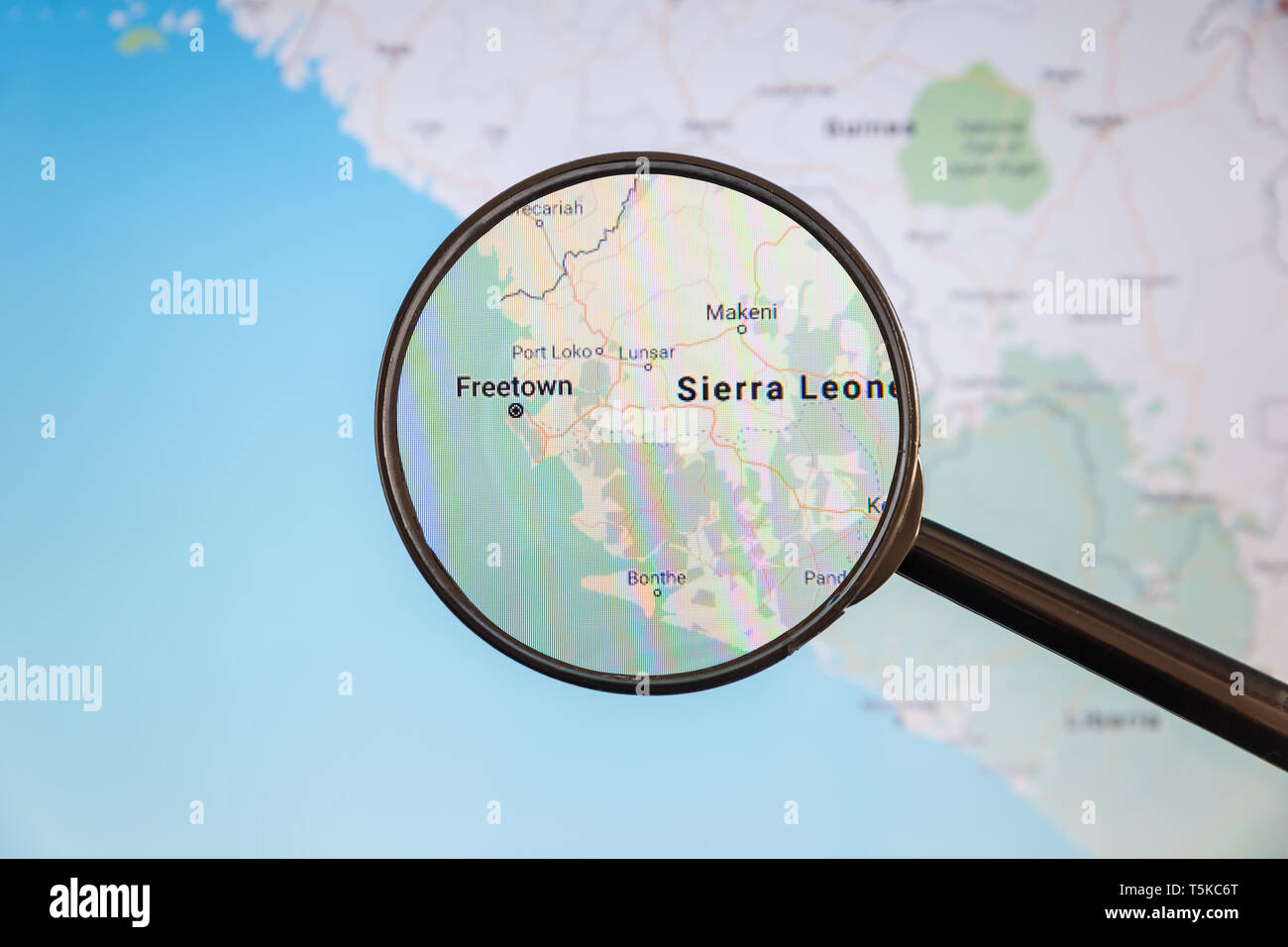 Freetown, Sierra Leone. Political map. City visualization illustrative ...