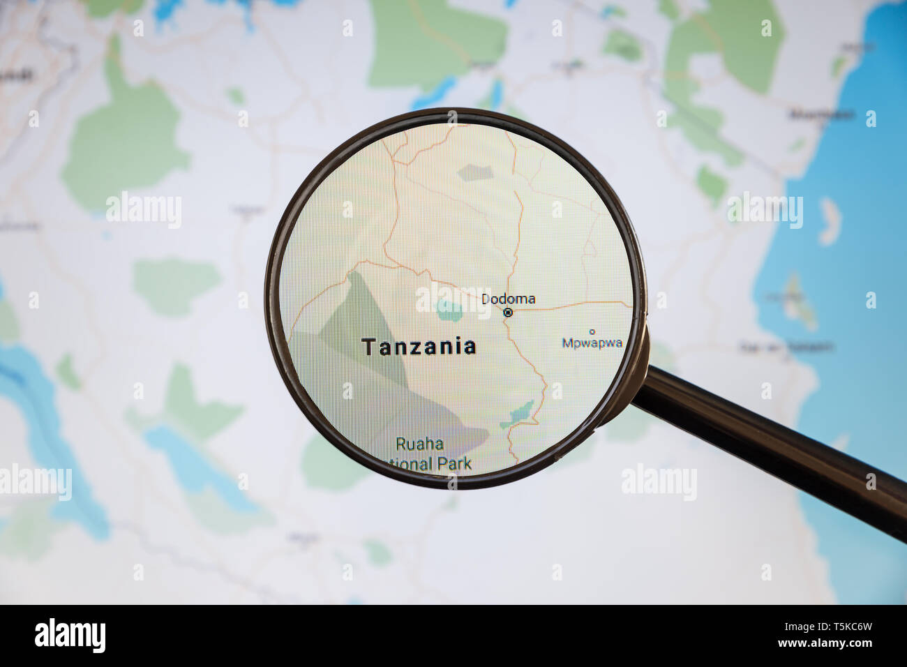 Dodoma, Tanzania. Political map. City visualization illustrative ...