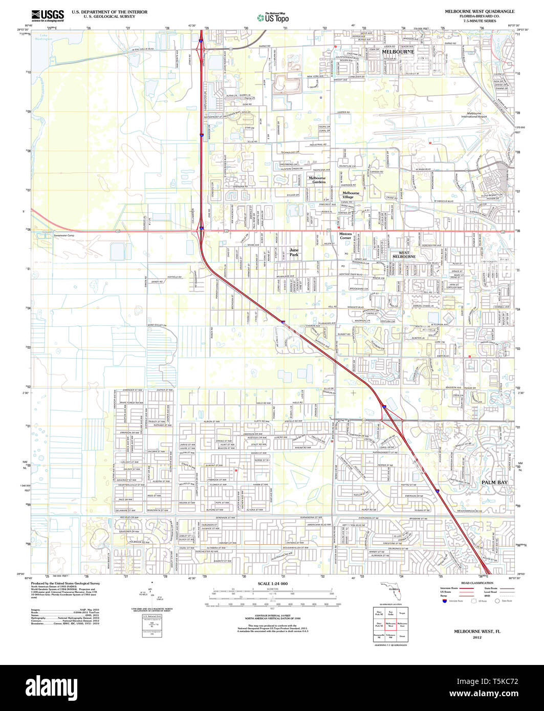 Map of melbourne florida hi-res stock photography and images - Alamy