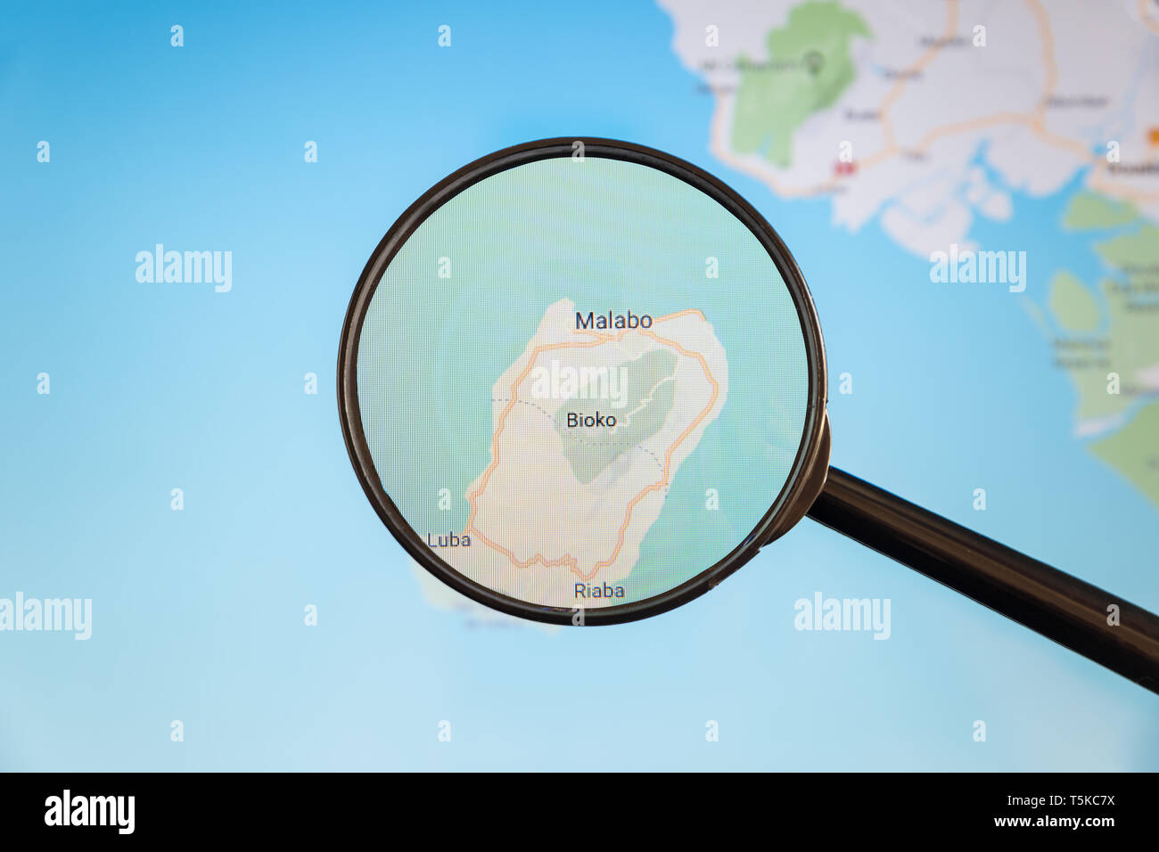 Malabo, Equatorial Guinea. Political map. City visualization ...