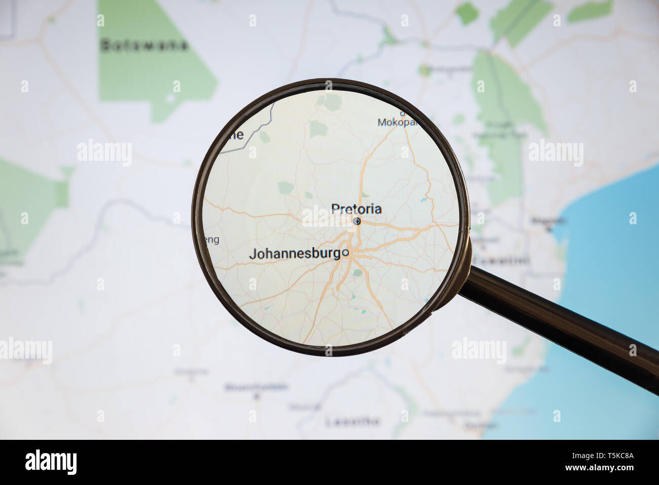 Pretoria, South Africa. Political map. City visualization illustrative ...