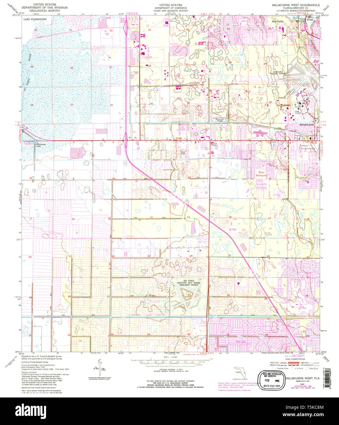 Map of melbourne florida hi-res stock photography and images - Alamy