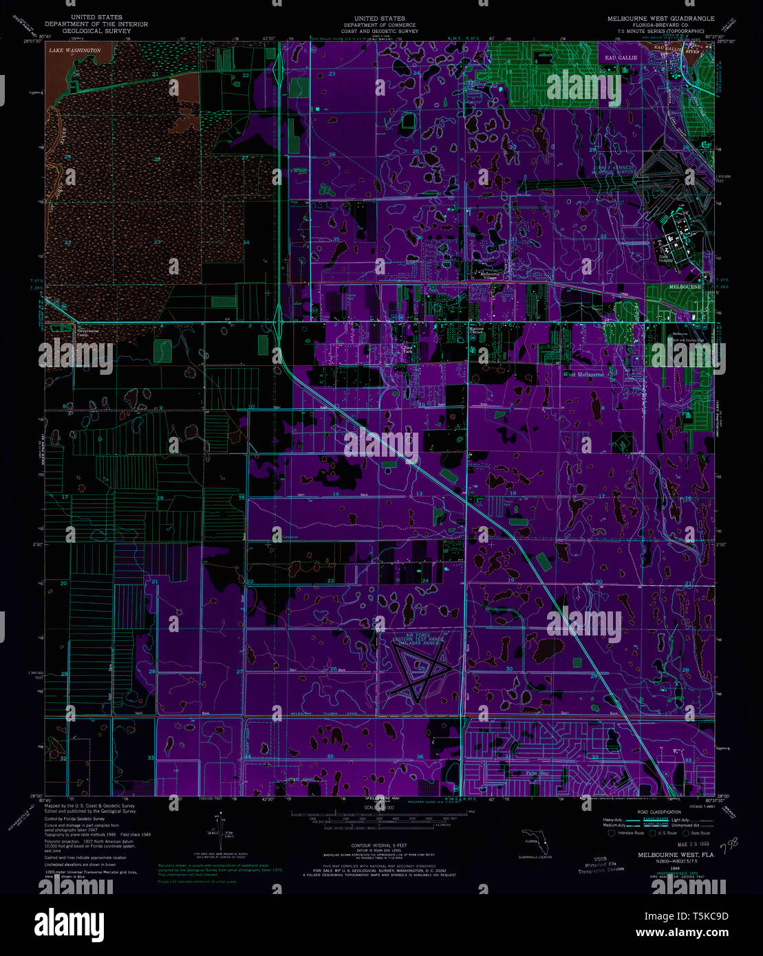 Map of melbourne florida hi-res stock photography and images - Alamy
