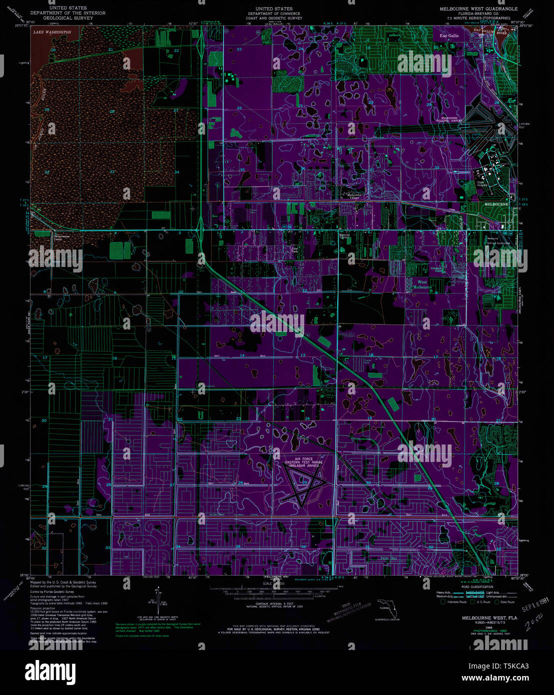 Map of melbourne florida hi-res stock photography and images - Alamy