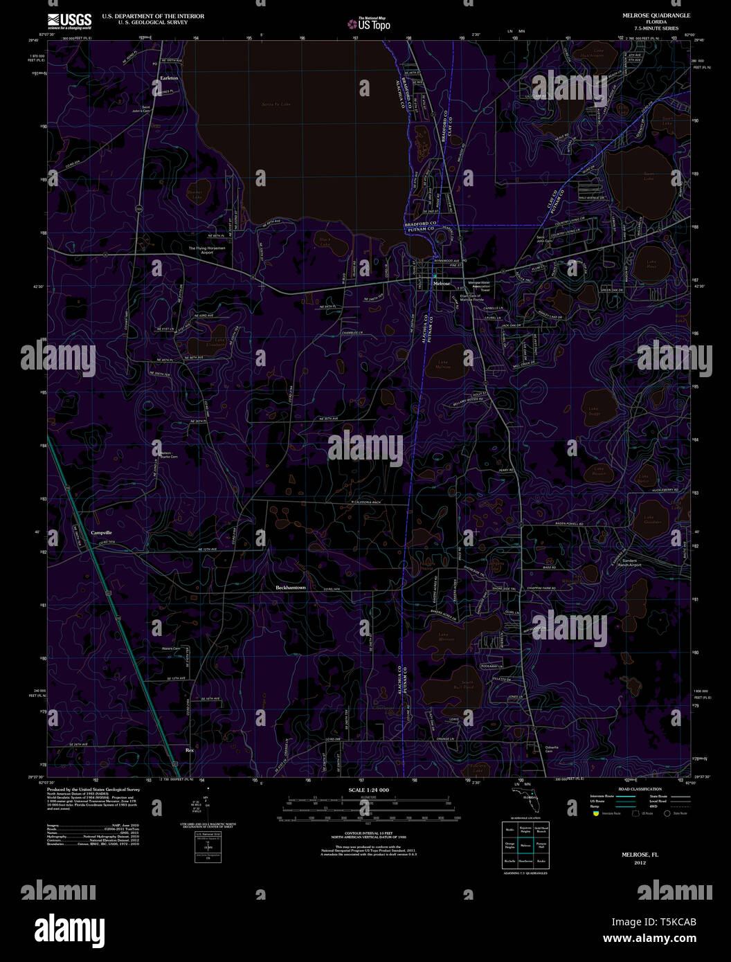 Map of melrose hi-res stock photography and images - Alamy