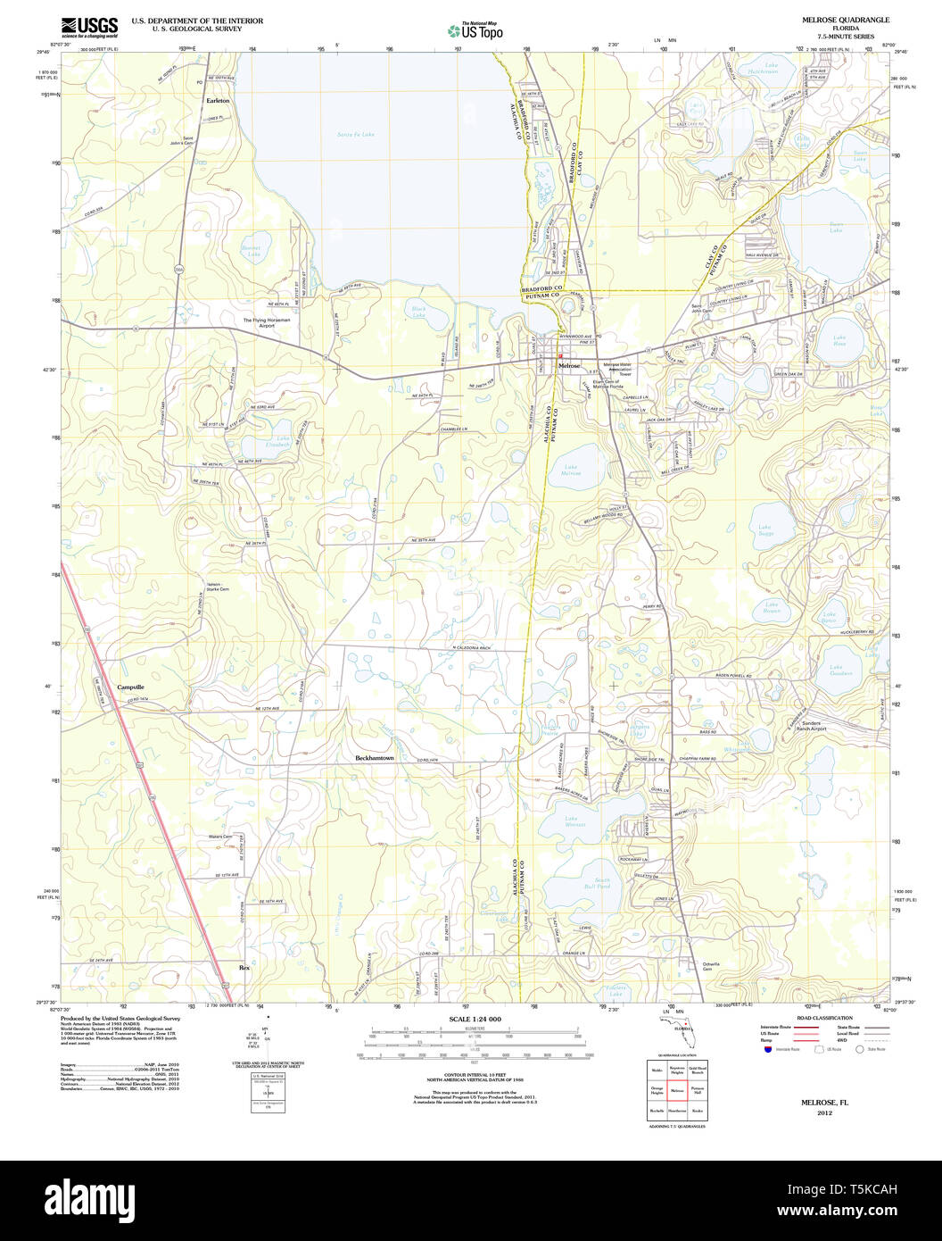 Melrose map hi-res stock photography and images - Alamy