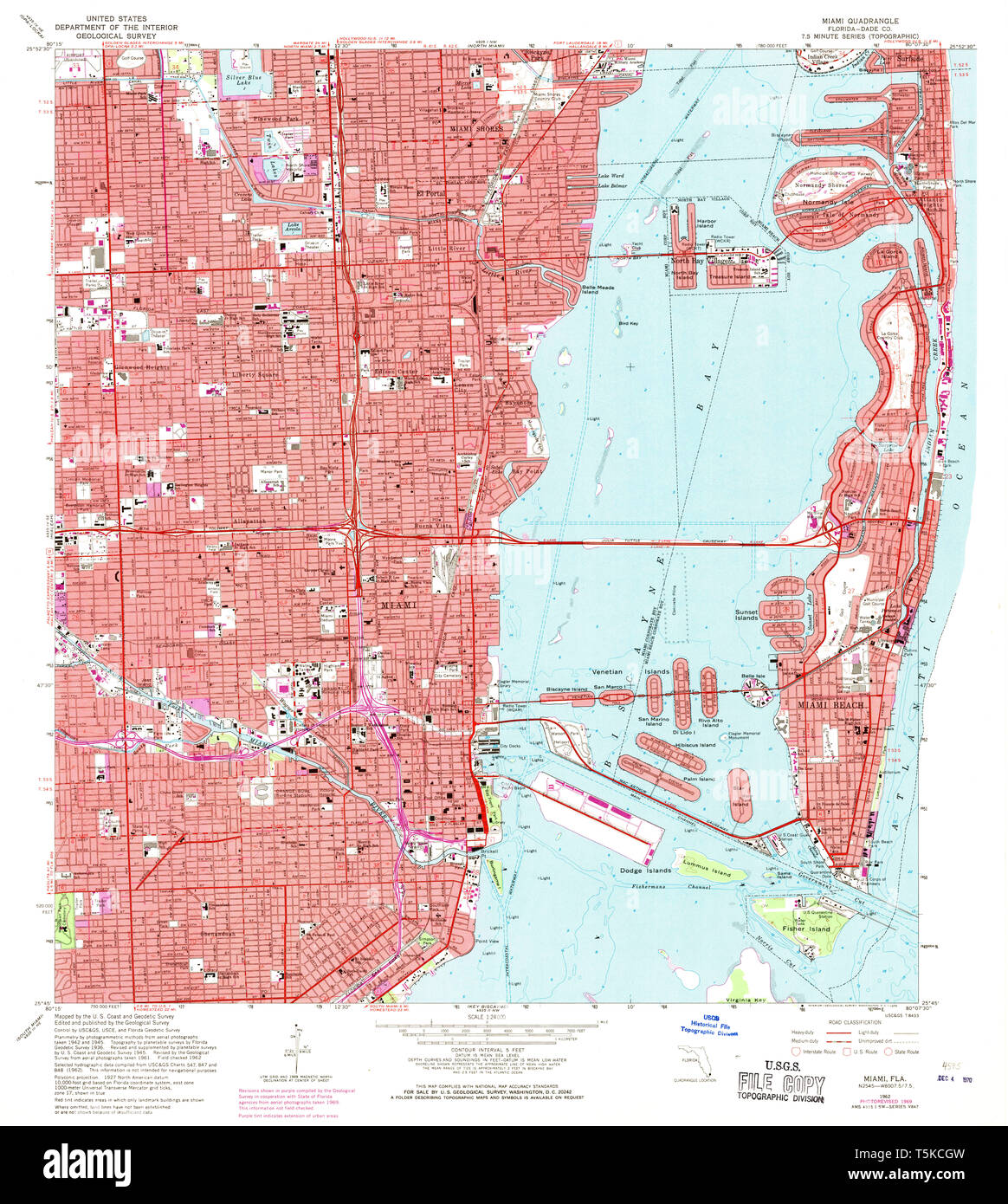 Map Of Miami Cut Out Stock Images & Pictures - Alamy