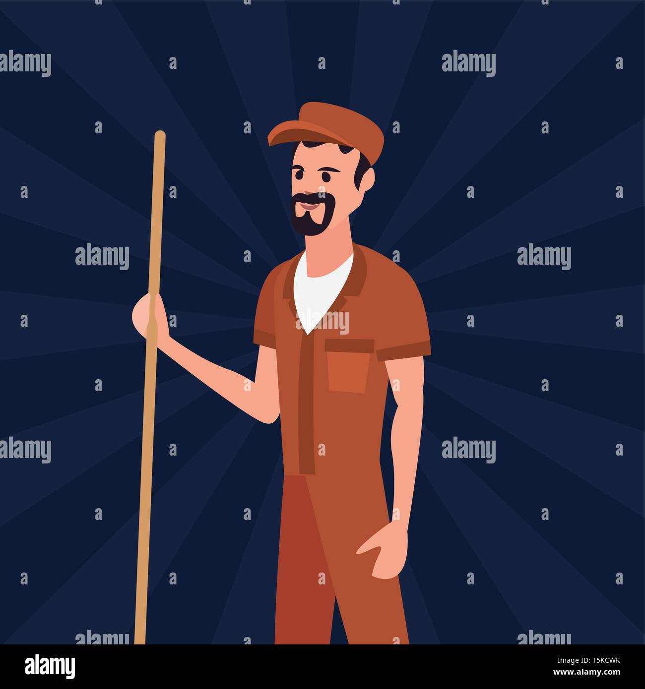 street sweeper profession labour day vector illustration design Stock ...