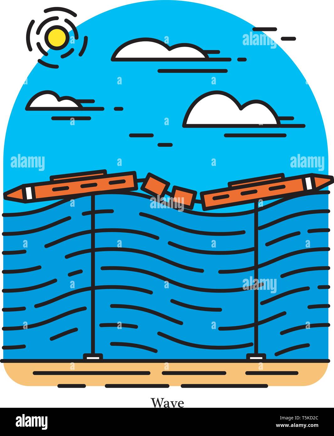 Wave Power Logo Clipart