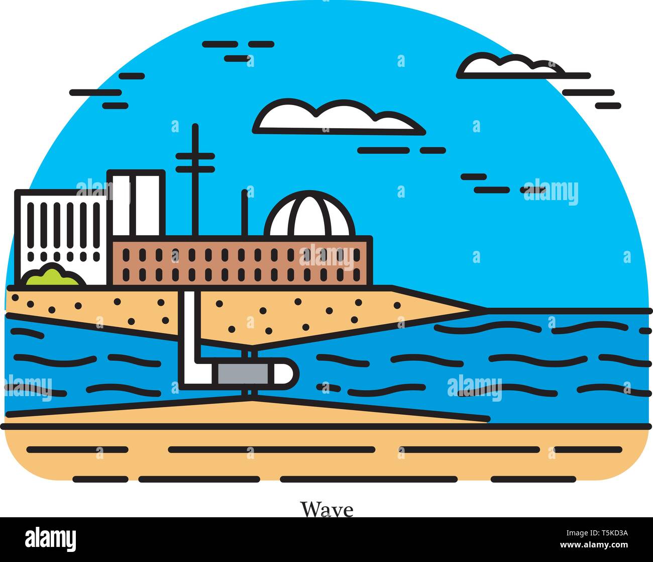 Wave Power Logo Clipart