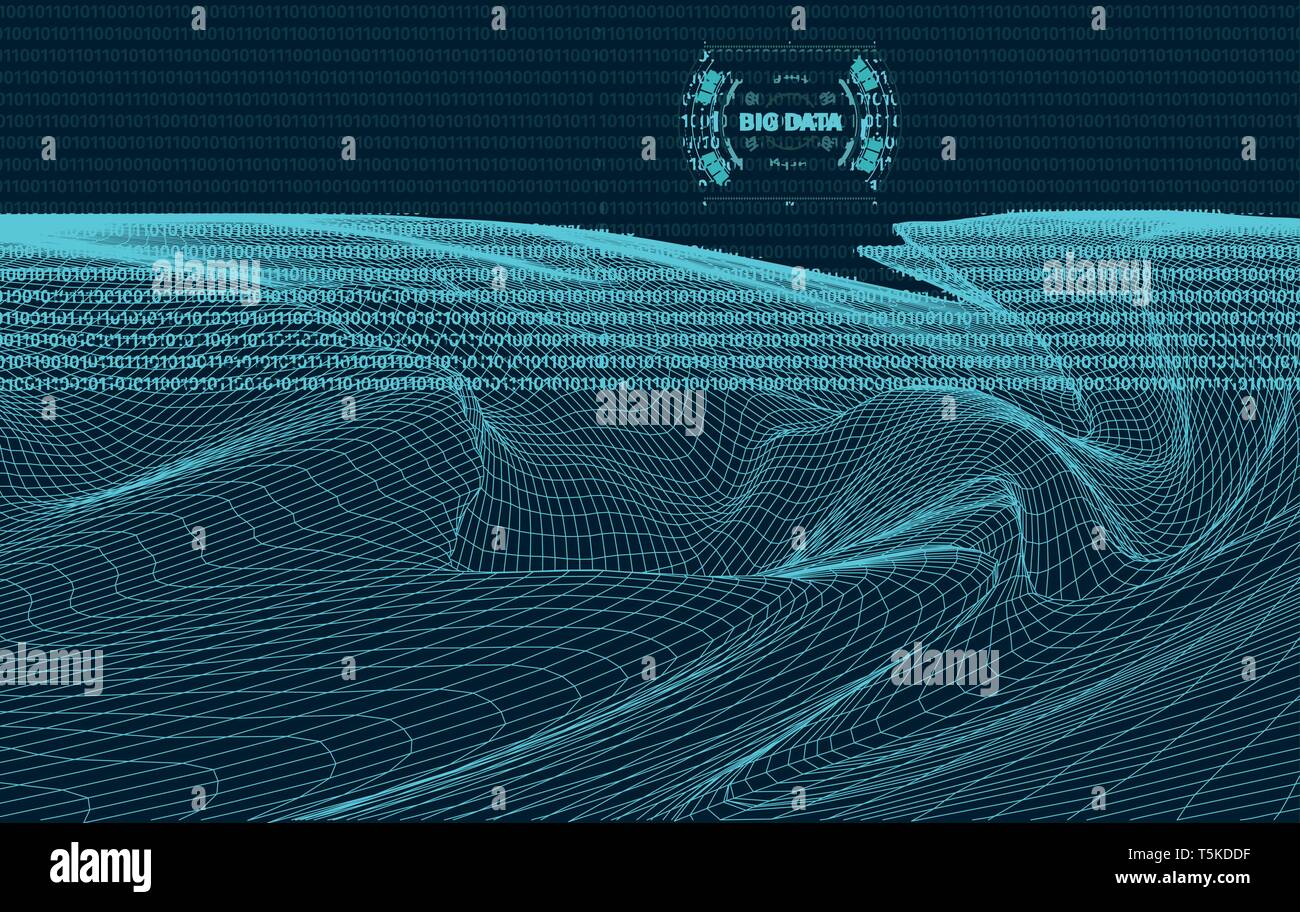 Big Data Visualization Background 3d Big Data Connection Background Cyber Technology Ai Tech