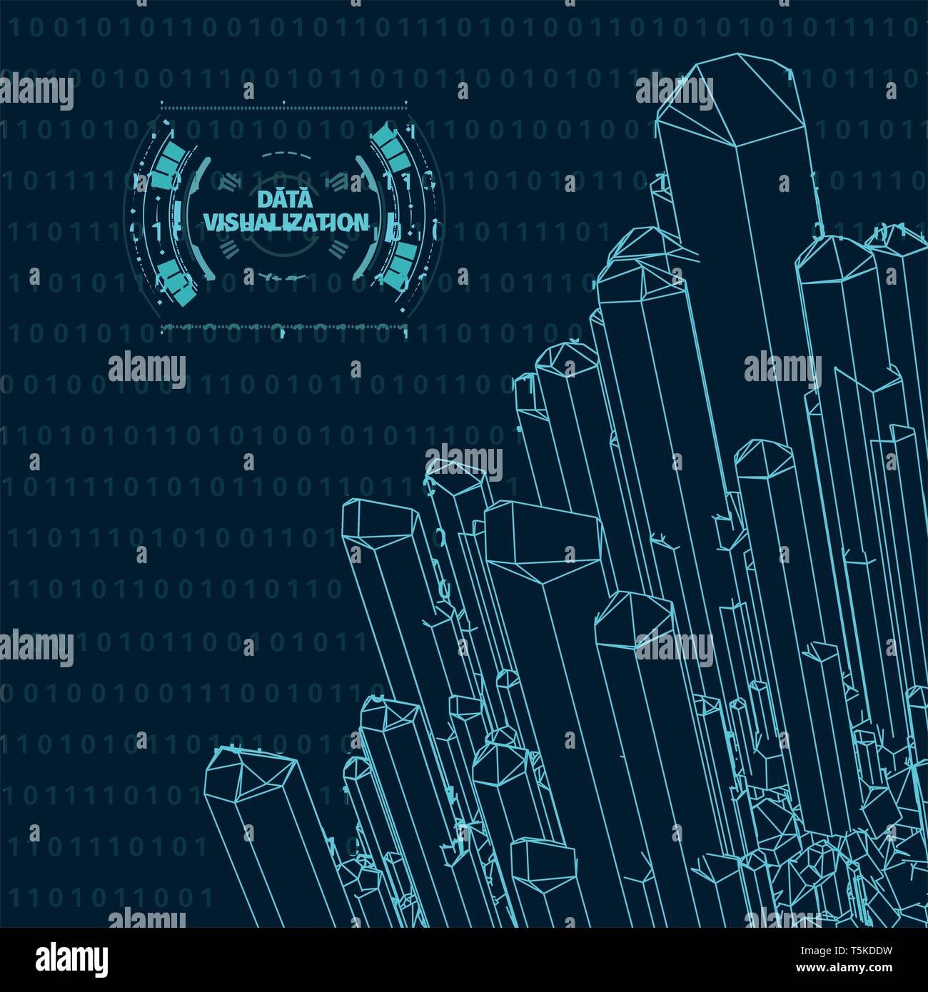 Big Data Visualization Background 3d Big Data Connection Background Cyber Technology Ai Tech