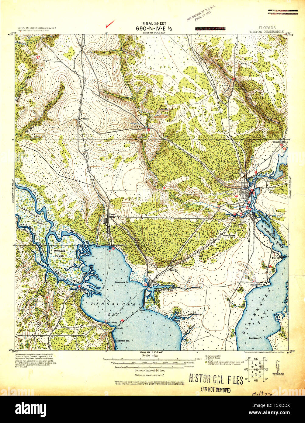 Map of milton florida hi-res stock photography and images - Alamy