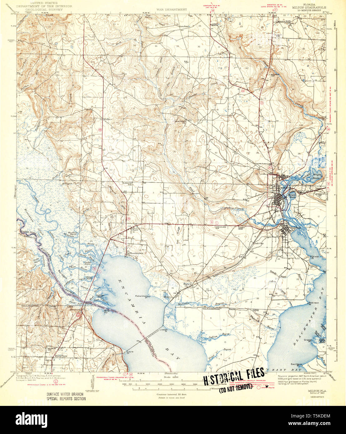 Map of milton florida hi-res stock photography and images - Alamy