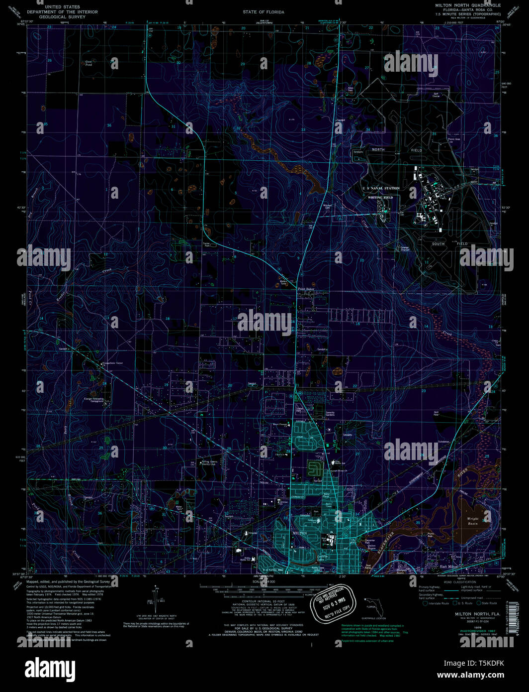 Map of milton florida hi-res stock photography and images - Alamy