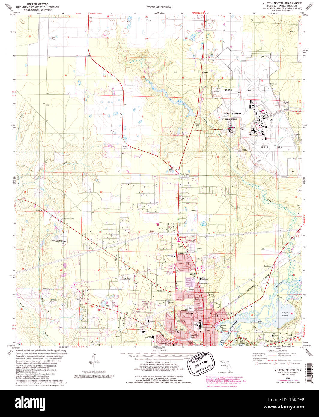 Map of milton florida hi-res stock photography and images - Alamy