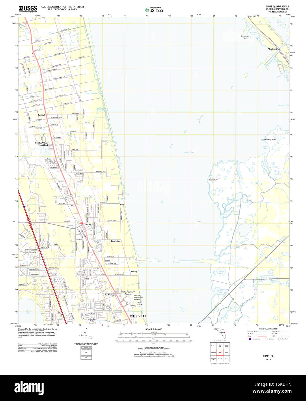 Mims florida map hi-res stock photography and images - Alamy