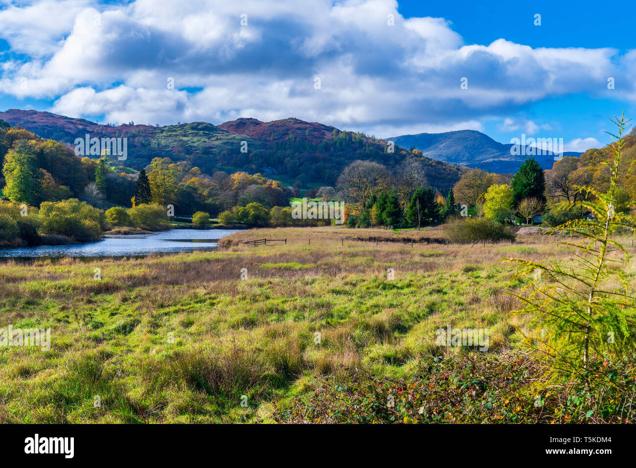 Cumbrian Way from Skelwith Bridge to Elterwater, Lake District National ...