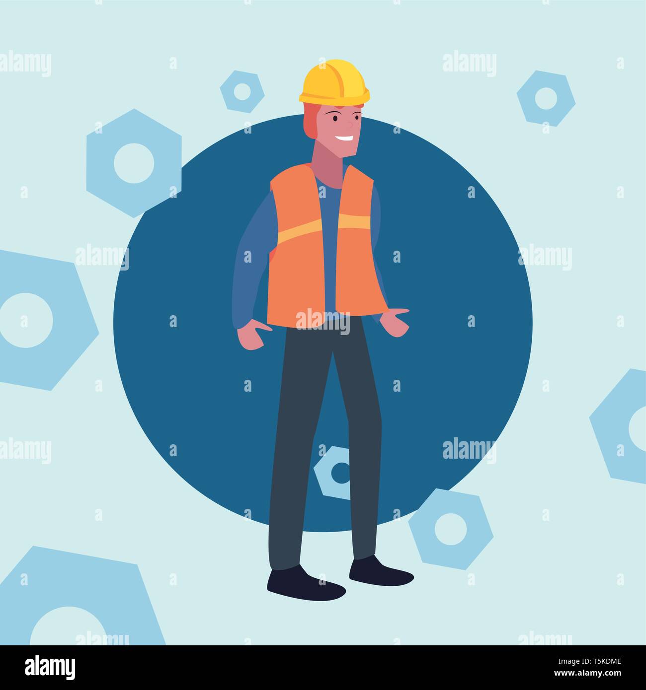 worker employee profession labour day vector illustration Stock Vector ...