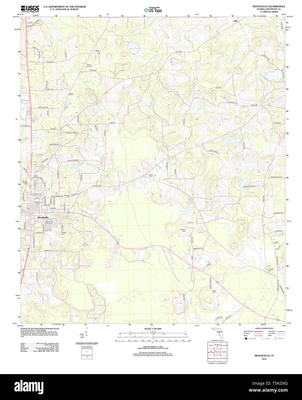 Monticello map hi-res stock photography and images - Alamy