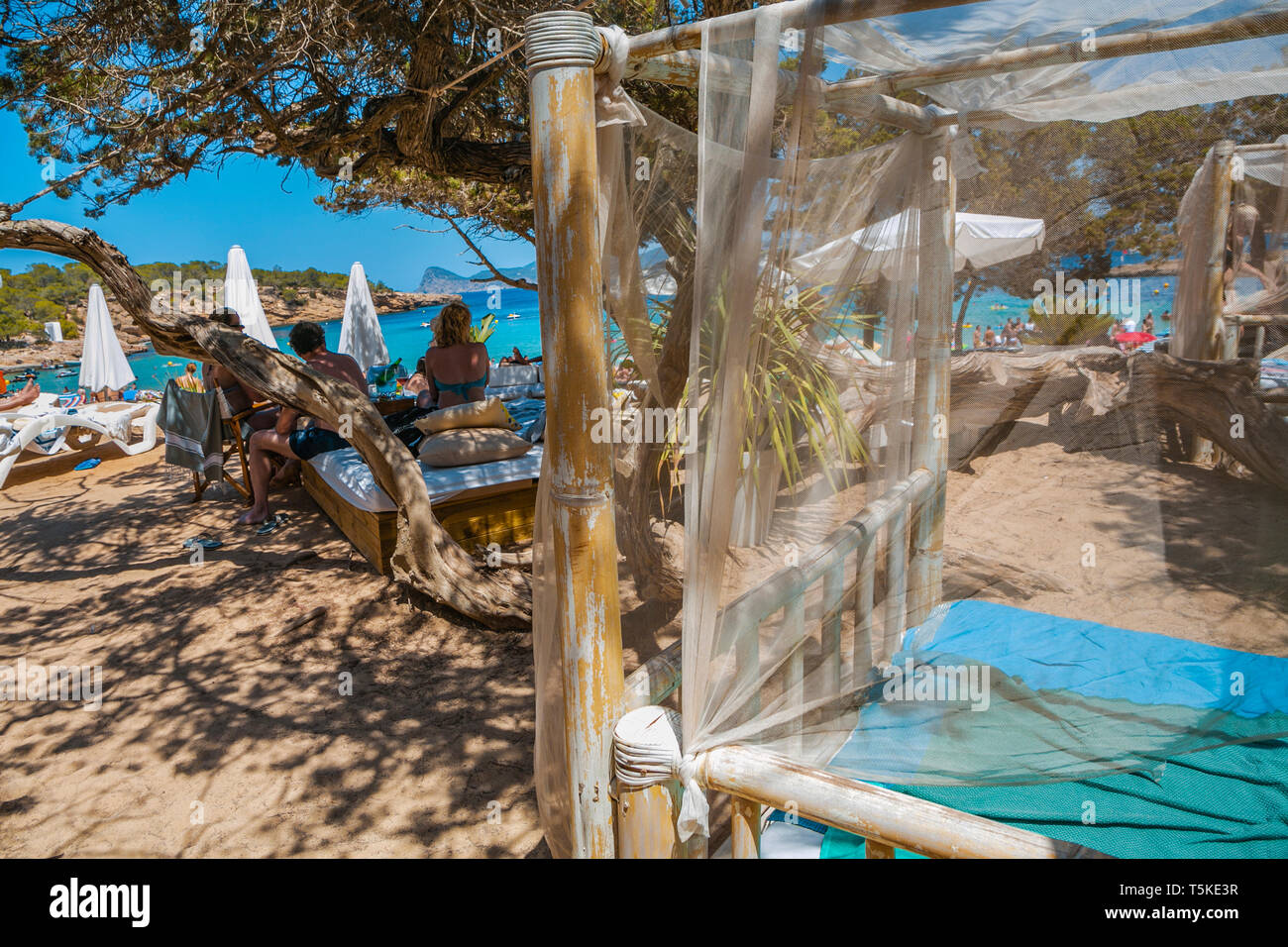 Cala bassa beach club ibiza hi-res stock photography and images - Alamy