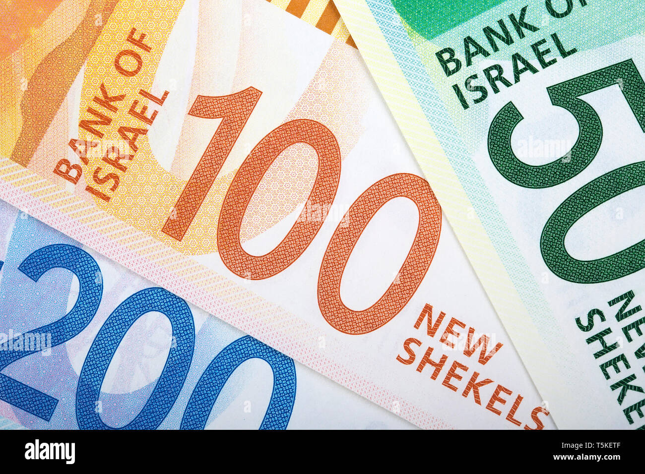 Israeli New Shekels, a business background Stock Photo - Alamy