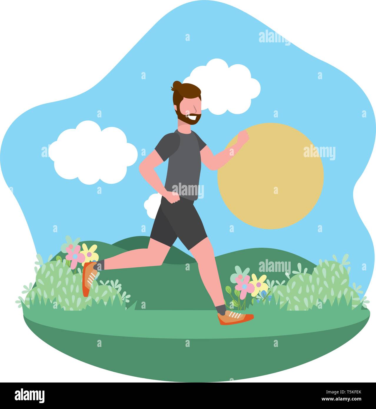 fitness exercise man running workout healthy fit lifestyle outdoor ...