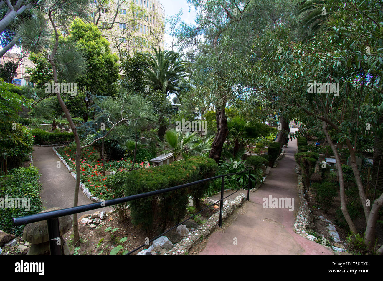 Trafalgar Cemetery Gibraltar Nelson Admiral Lord trees battle rail ...