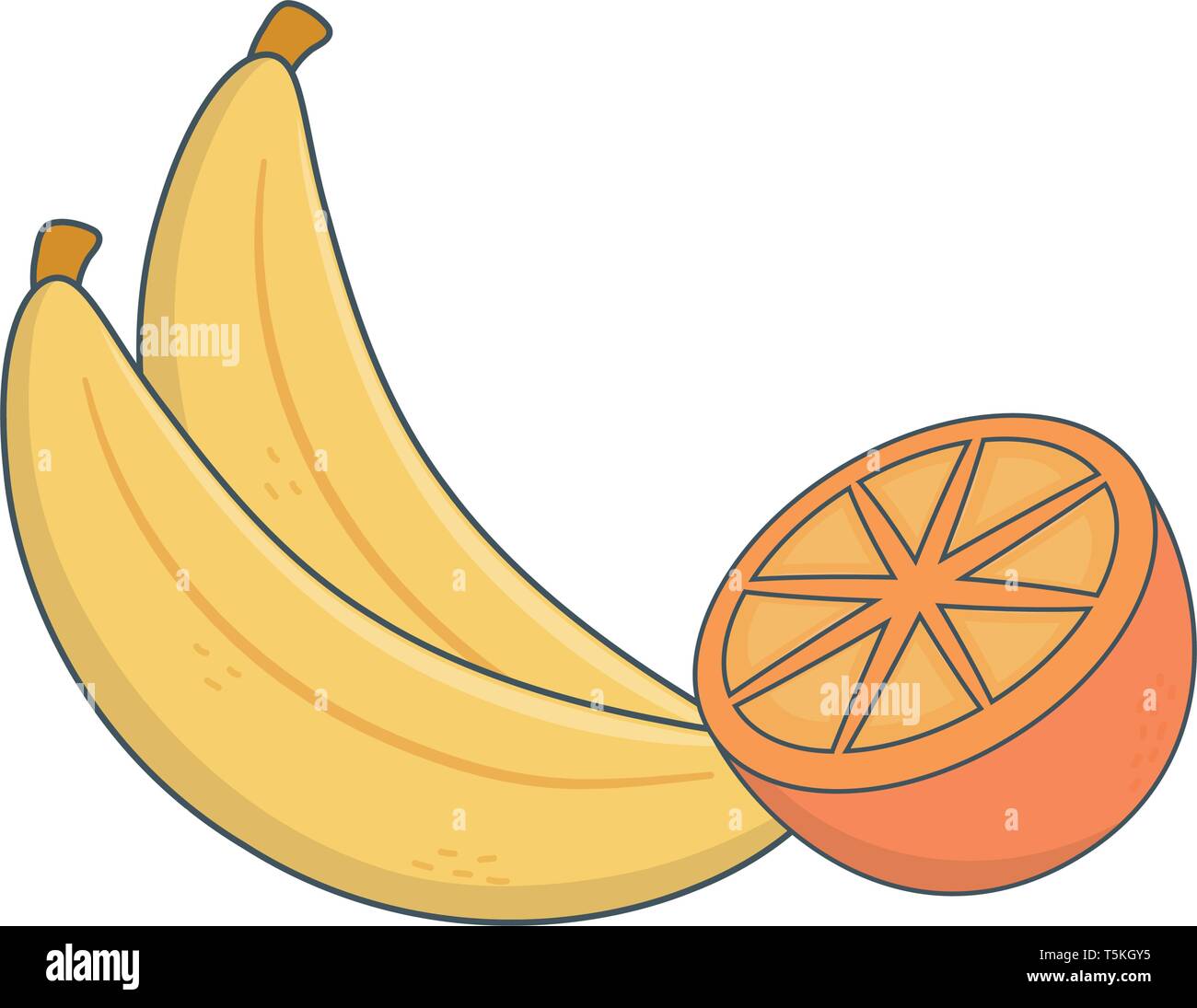 delicious tasty healthy fresh fruits cartoon vector illustration ...