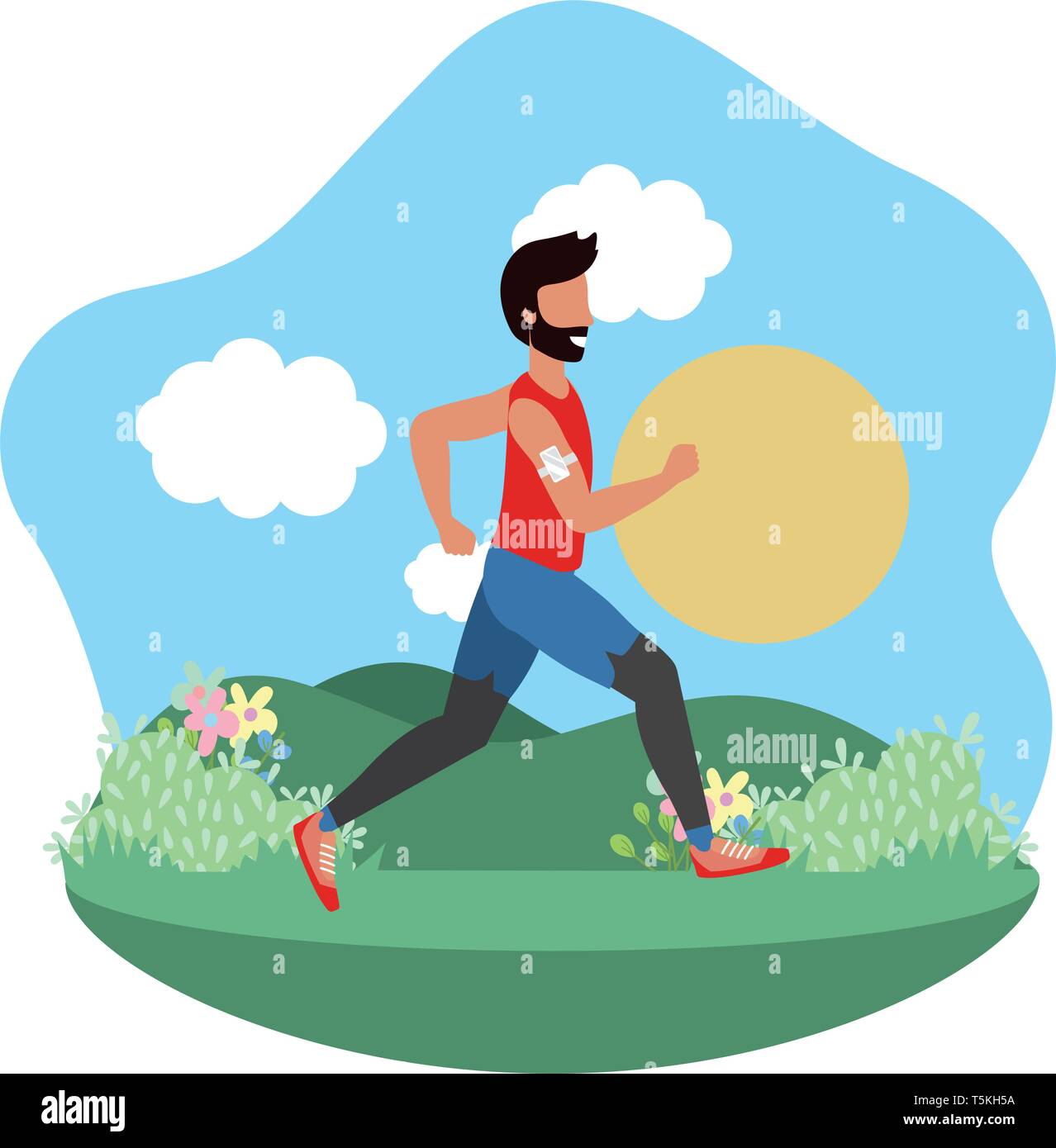 fitness exercise man running workout healthy fit lifestyle outdoor ...