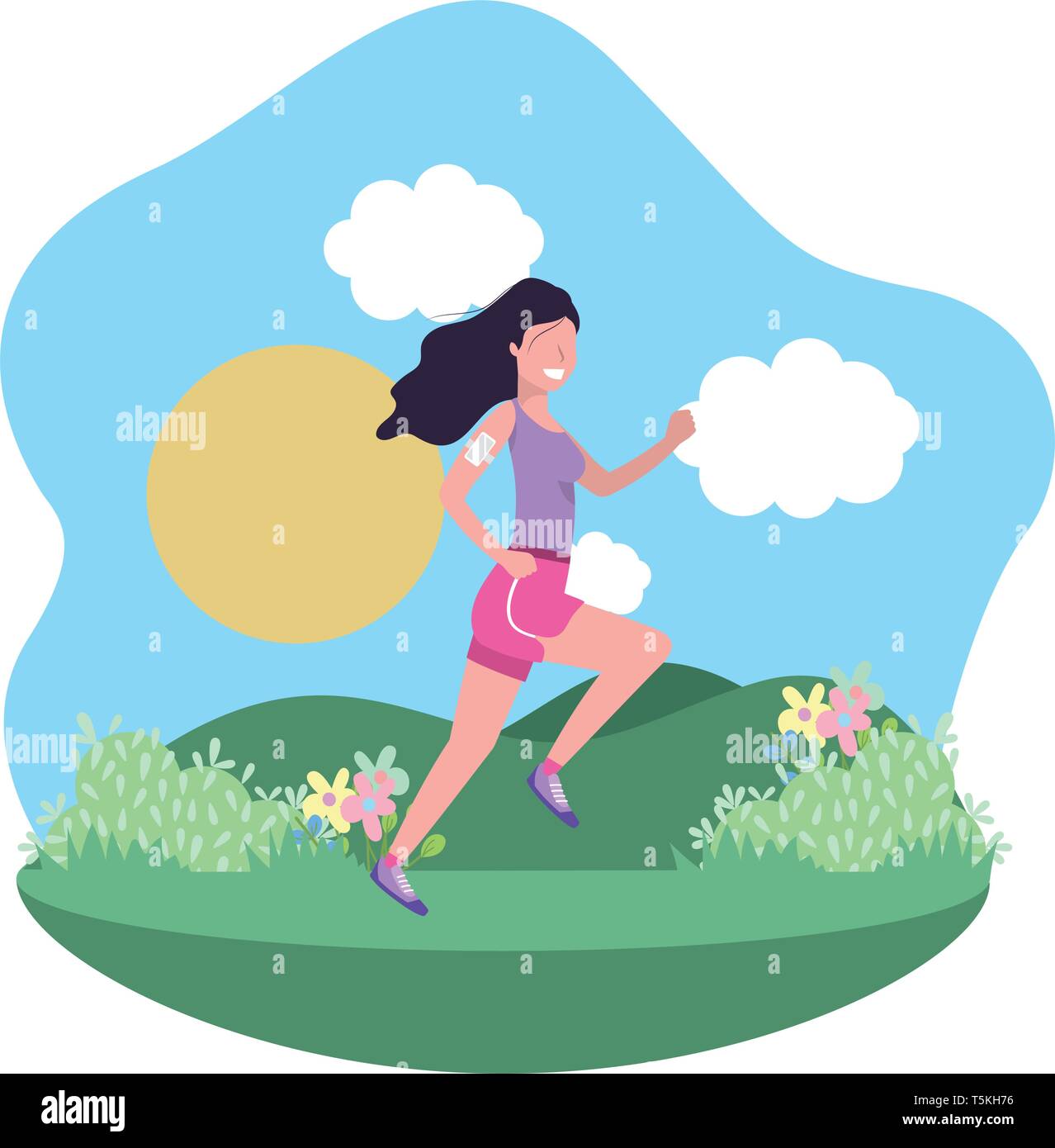 fitness exercise woman running workout healthy fit lifestyle outdoor ...
