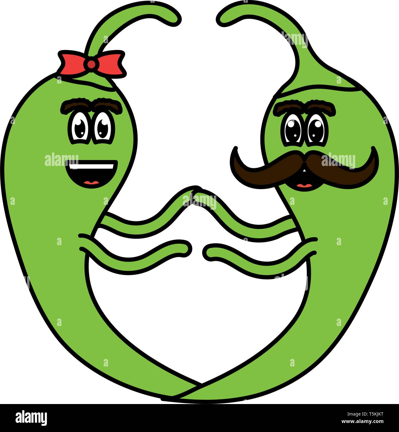 chilli peppers comic characters vector illustration design Stock Vector ...