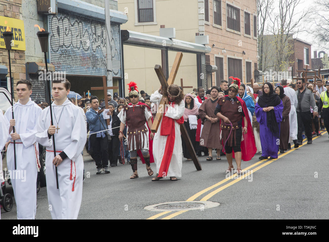 Good Friday "Way Of The Cross" procession through the streets of ...