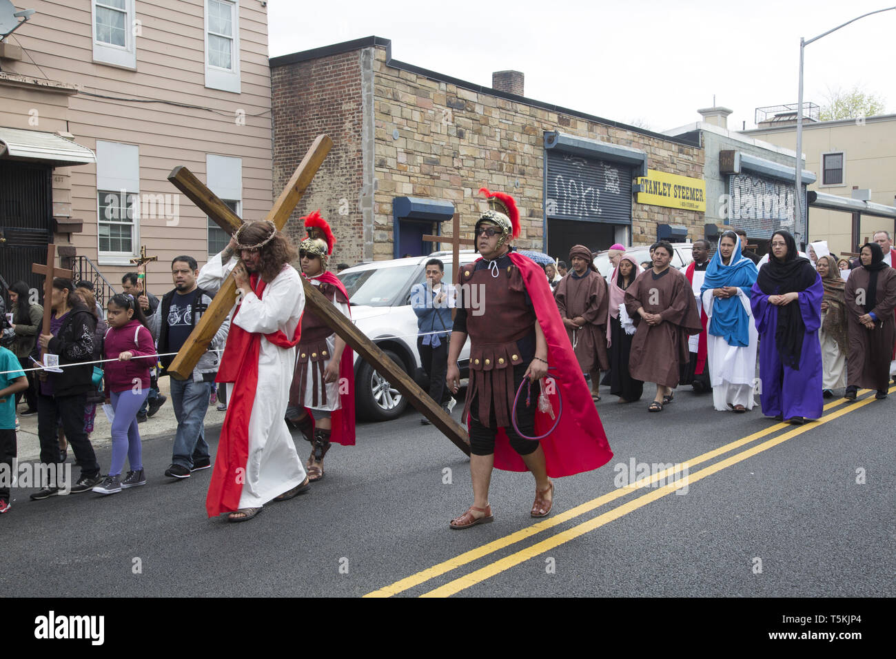 Good Friday "Way Of The Cross" procession through the streets of ...