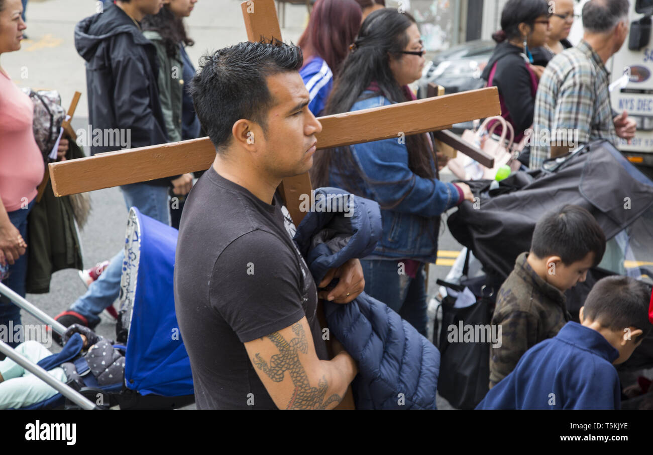 Good Friday "Way Of The Cross" procession through the streets of ...