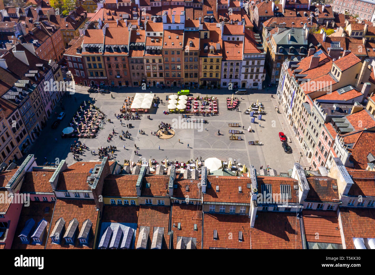 Old town market square with historic street during sunny summer day old ...