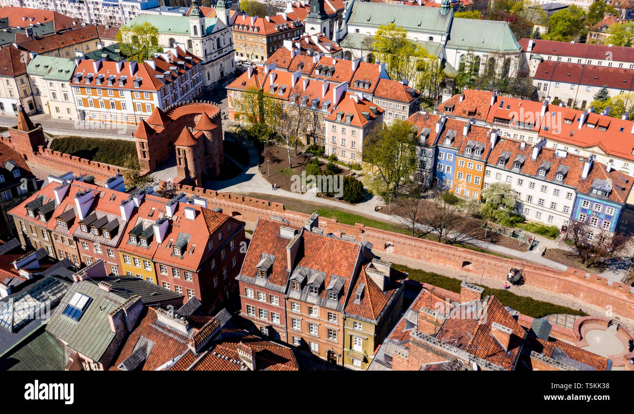 Cityscape with high angle view of architecture rooftop buildings and ...