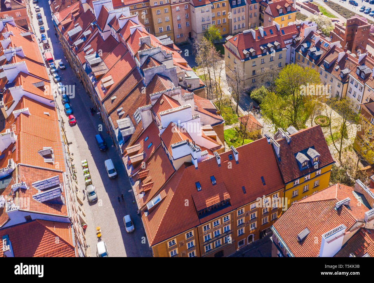 Cityscape with high angle view of architecture rooftop buildings and ...