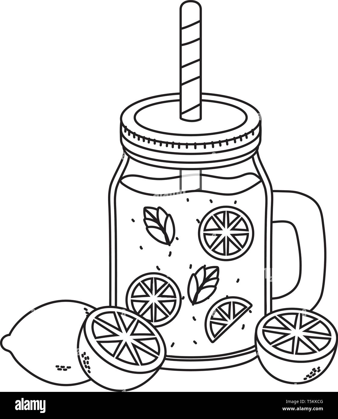 Mason Jar Lemonade Clipart