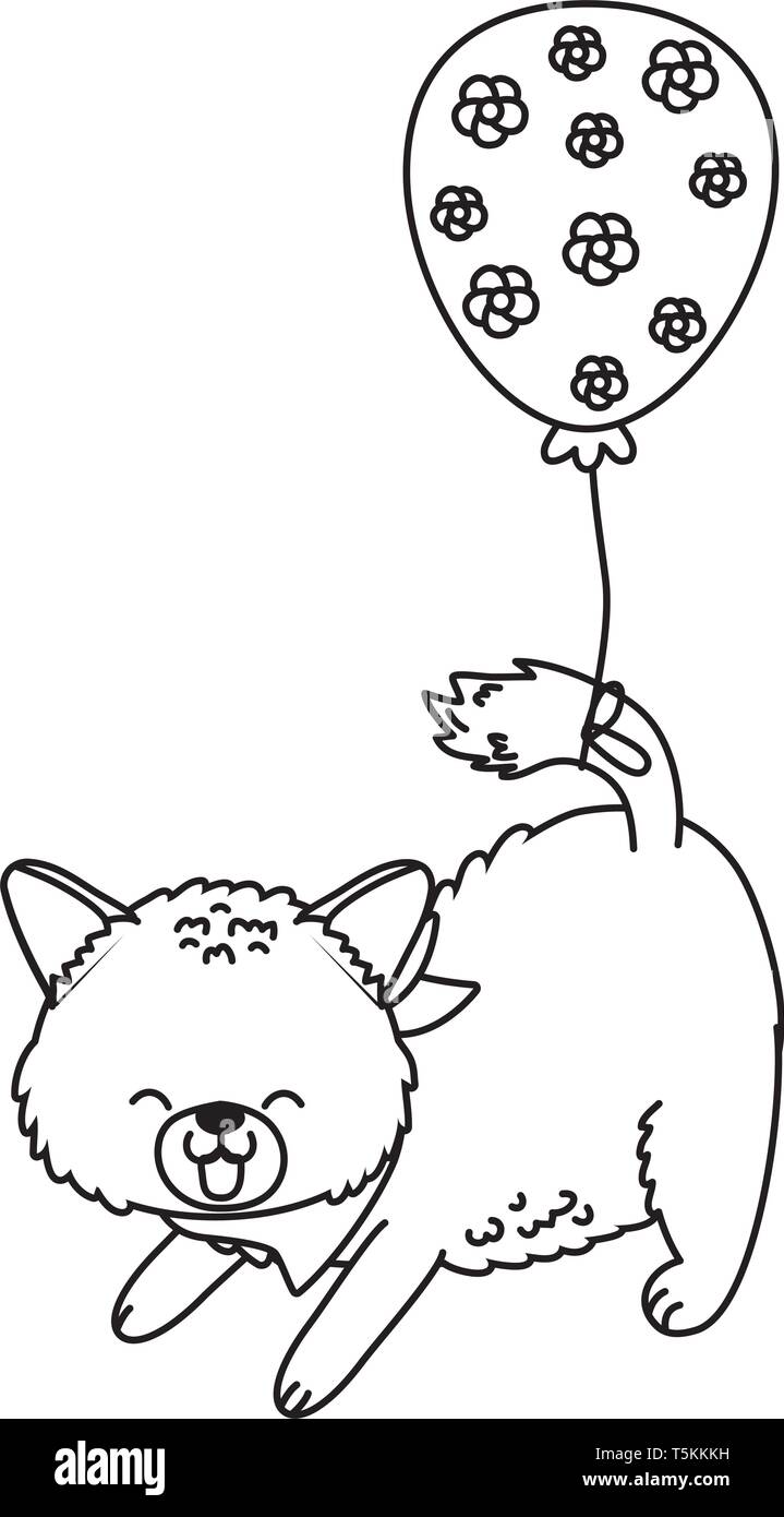 cute pet little animal kitty cat birthday party concept cartoon vector ...