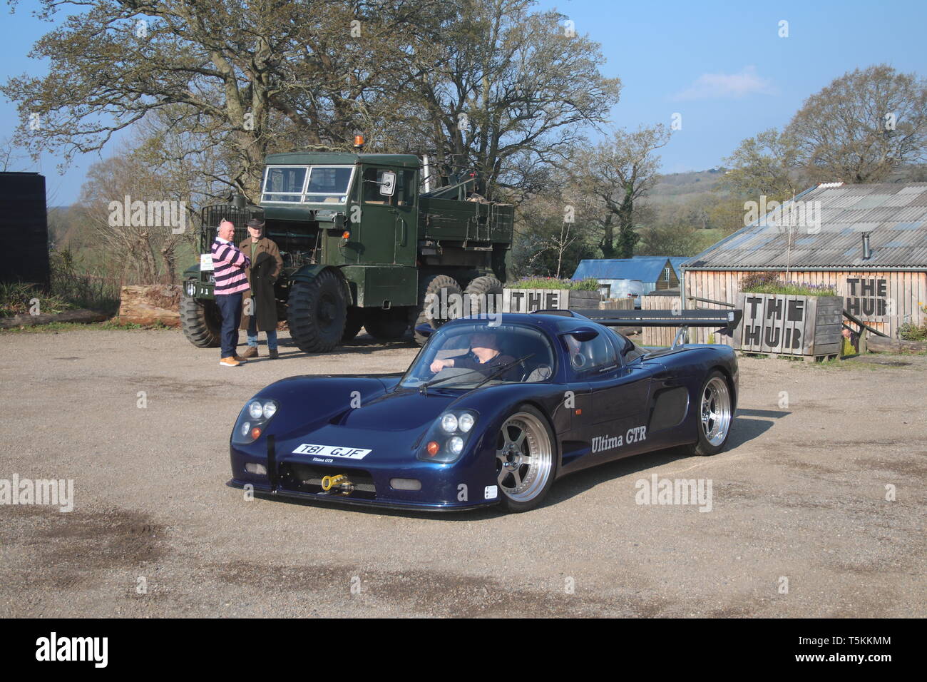 A BLUE ULTIMA GTR SUPERCAR Stock Photo - Alamy